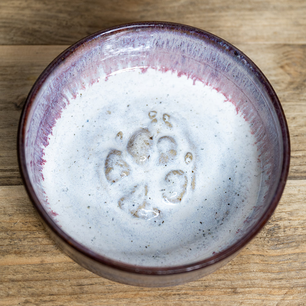 Dog Bowl - Paw Print - Purple - Designed by Boo
